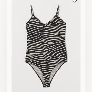 H&M | Tops | Nwt Zebra Print Body Suit | Poshmark